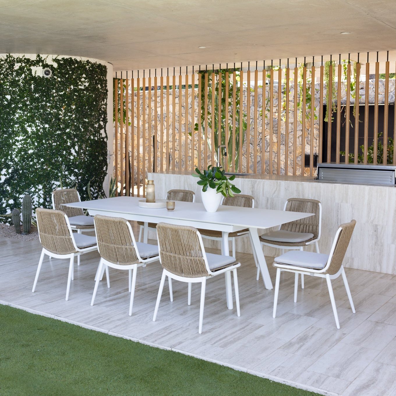 Buy Tavolo & Arona Extension Dining Setting - 9 pce Natural