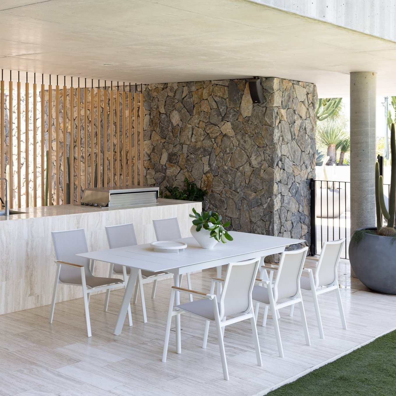 Buy Tavolo Extension & Luca Dining Setting - 7 pce White